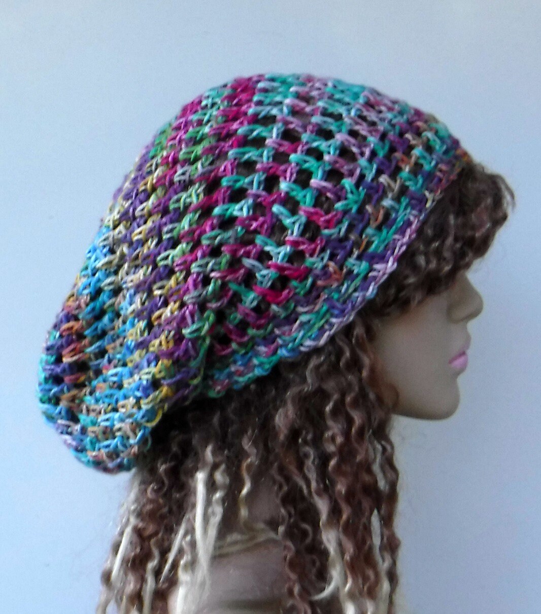 Slouchy Beanie in 16 Colors Custom Variegated Cotton Snood Slouchy Hat ...