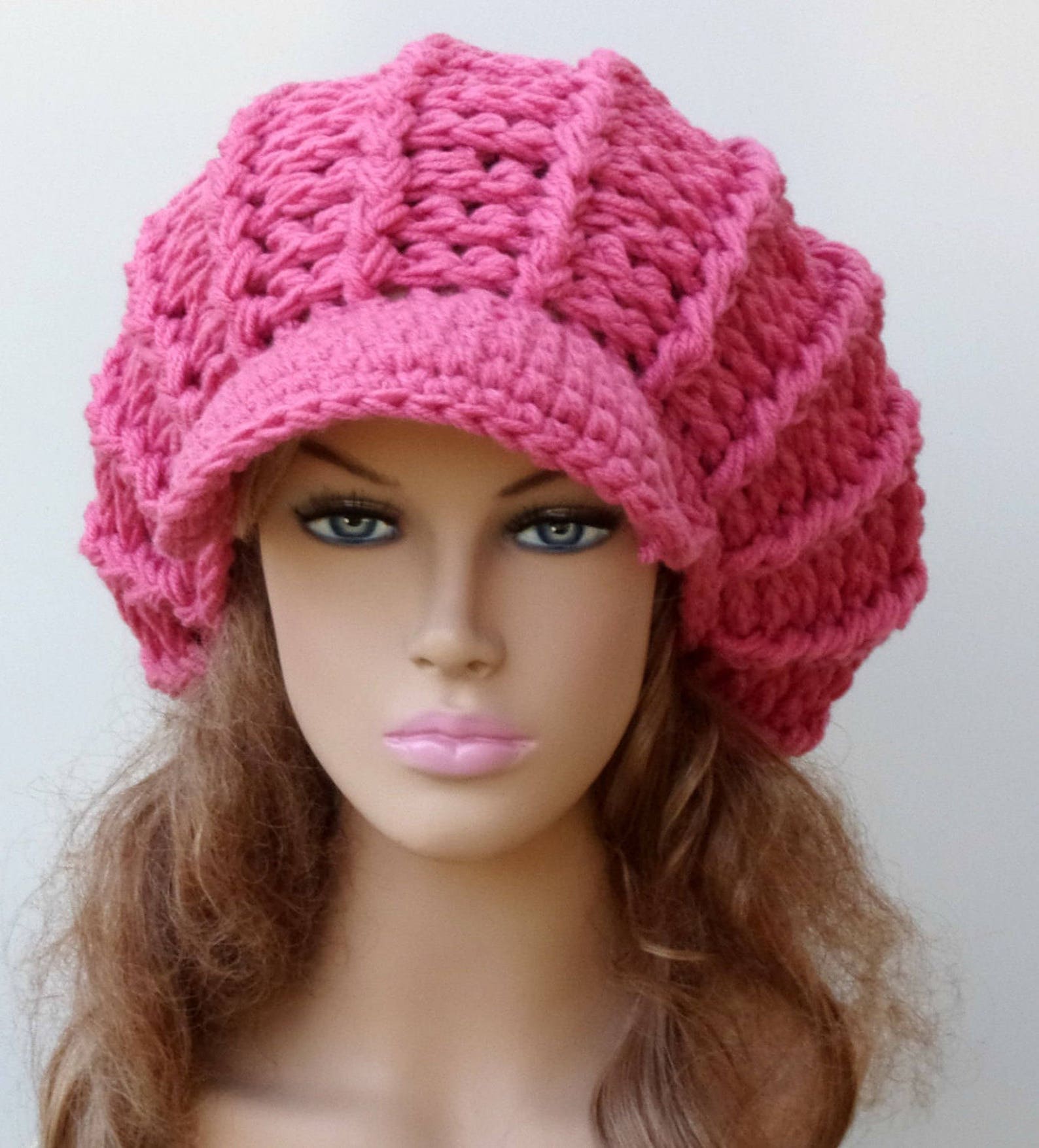 Instant Download PDF Pattern Newsboy Hat/poofy Ribbed Slouchy Beanie ...