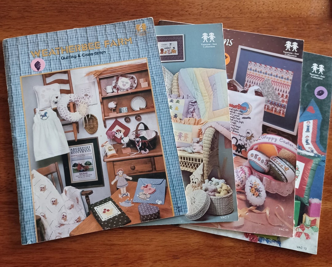 Cross Stitch Quilting Lot of 4 Vintage Vanessa Ann Collection 1980s ...
