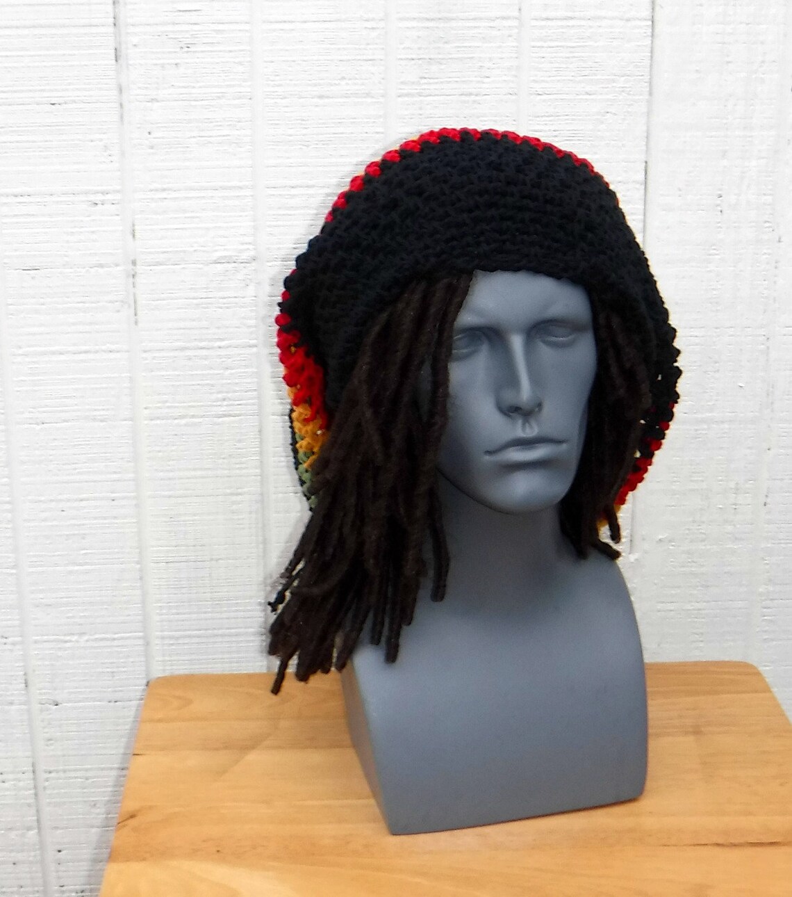 Cotton Slouchy Hat/handmade Dread Hat Dreadlocks Beanie Black - Etsy