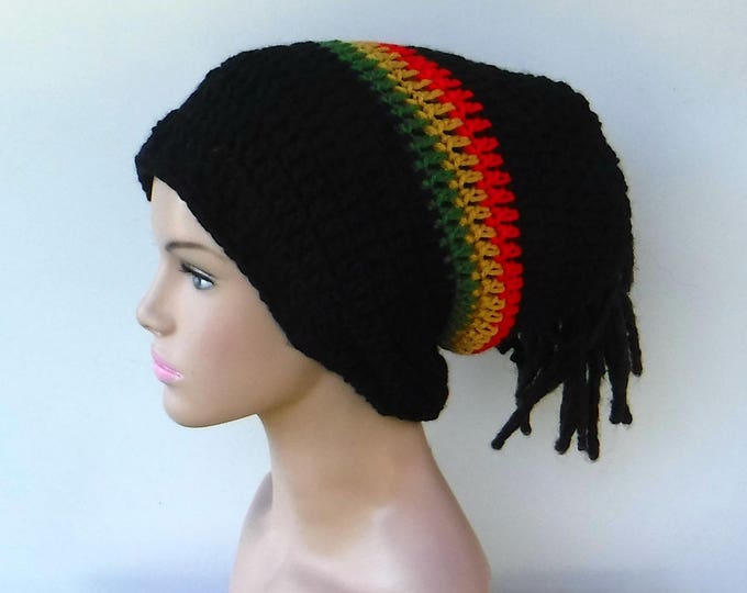2 in 1 Dread Tube or Slouchy Hat Dreadlocks Beanie With Open - Etsy