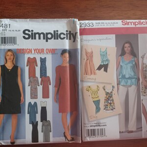 SEWING Lot of 4 Plus Size Summer Dress Patterns/simplicity Dress ...