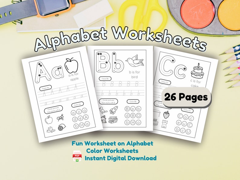 Alphabet Tracing Sheet Printable Download ABC Letter Trace Worksheet ...