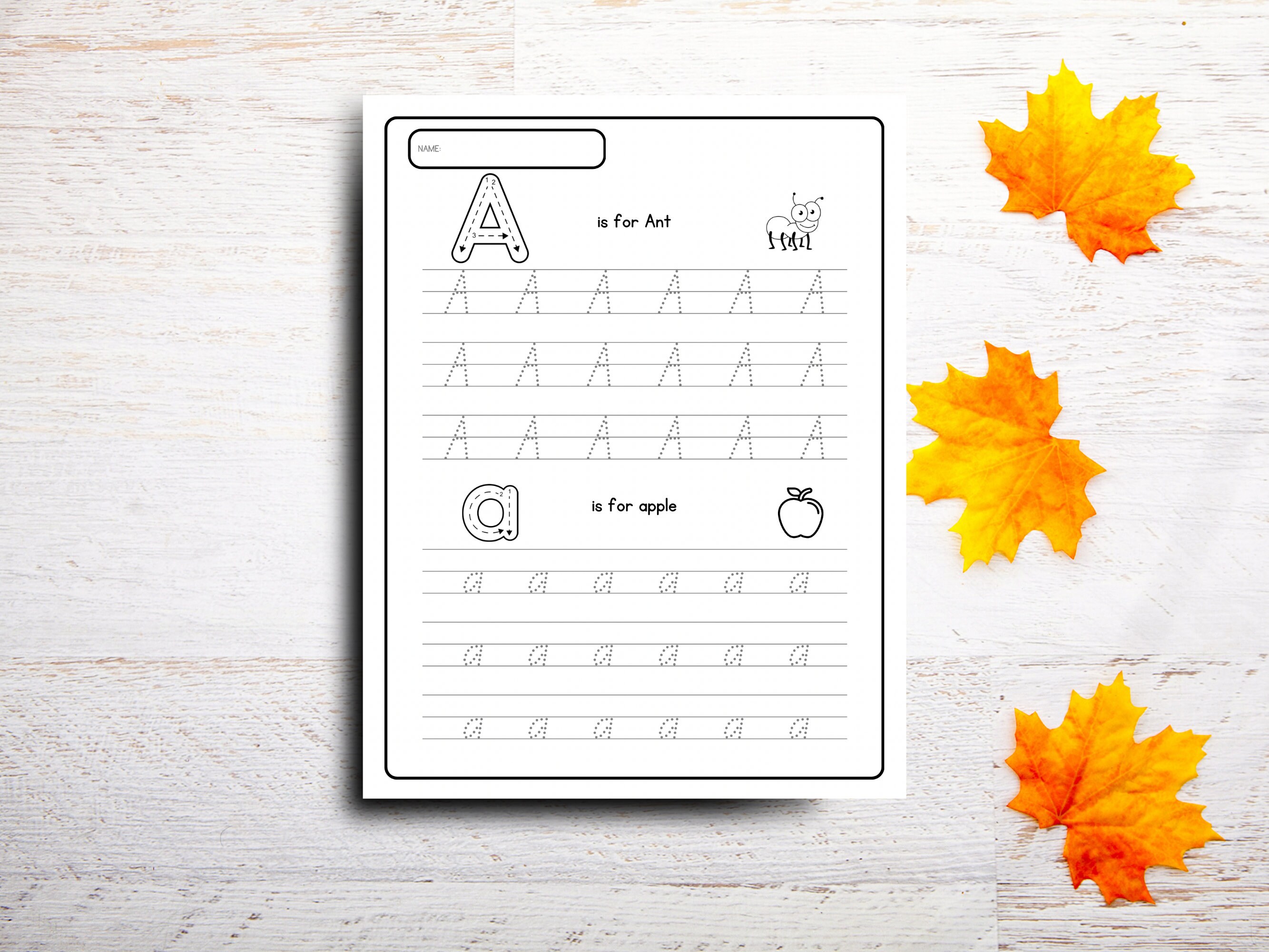 ABC Tracing Practice Printable Alphabet Worksheet Kindergarten ...