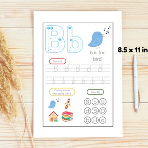 Alphabet 26 Letters Worksheets ABC Tracing Practice Worksheet Preschool ...