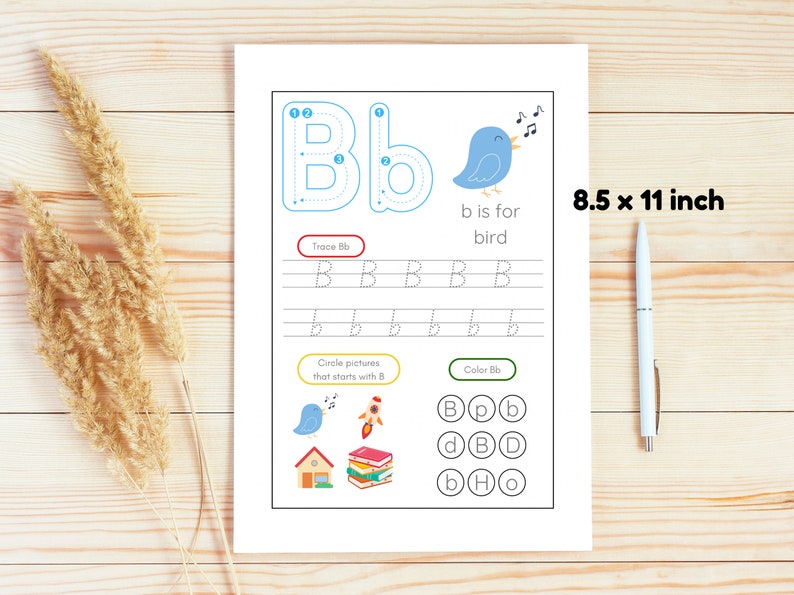 Alphabet 26 Letters Worksheets ABC Tracing Practice Worksheet Preschool ...