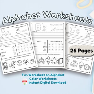 Uppercase Alphabet Tracing Practice Worksheet Letter Tracing ...