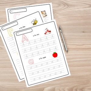 Alphabet Tracing Worksheet ABC Tracing for Kindergarten Alphabet for ...