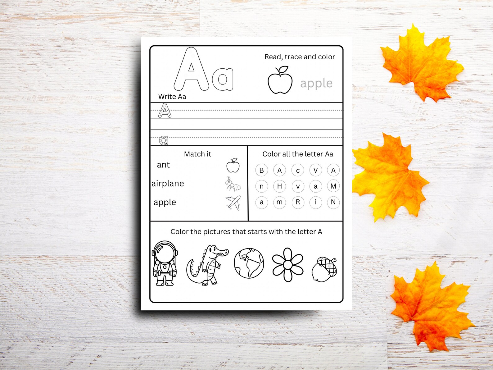 Uppercase Alphabet Tracing Practice Worksheet Letter Tracing ...