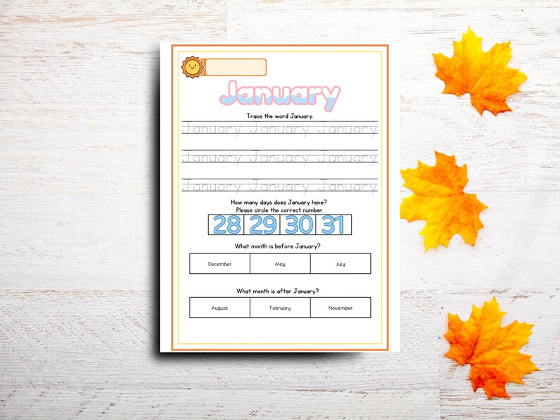 12 Months of the Year Worksheets Printable Months Tracing Worksheets ...