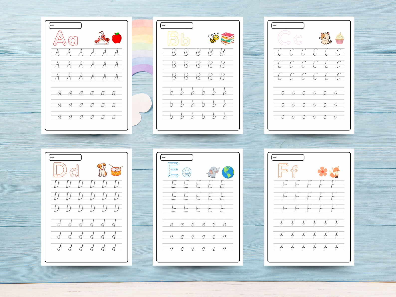 Alphabet Tracing Worksheet ABC Tracing for Kindergarten Alphabet for ...