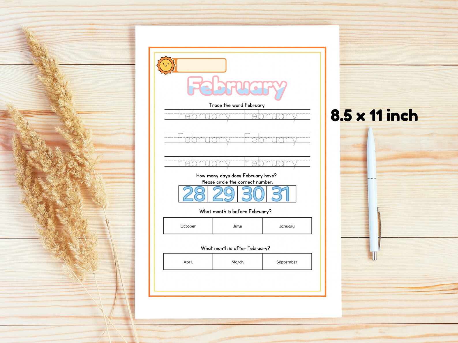 12 Months of the Year Worksheets Printable Months Tracing Worksheets ...