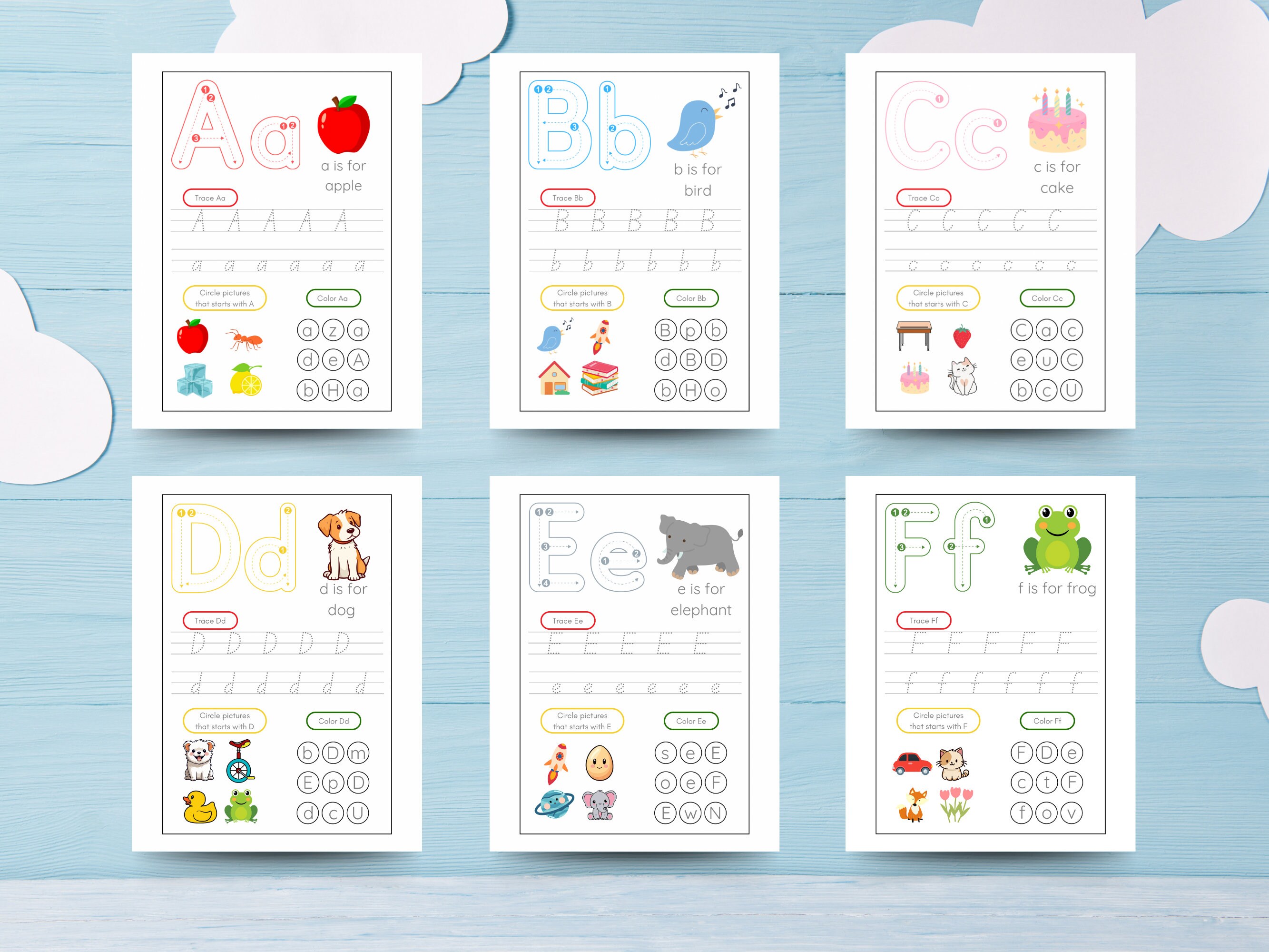 Alphabet 26 Letters Worksheets ABC Tracing Practice Worksheet Preschool ...