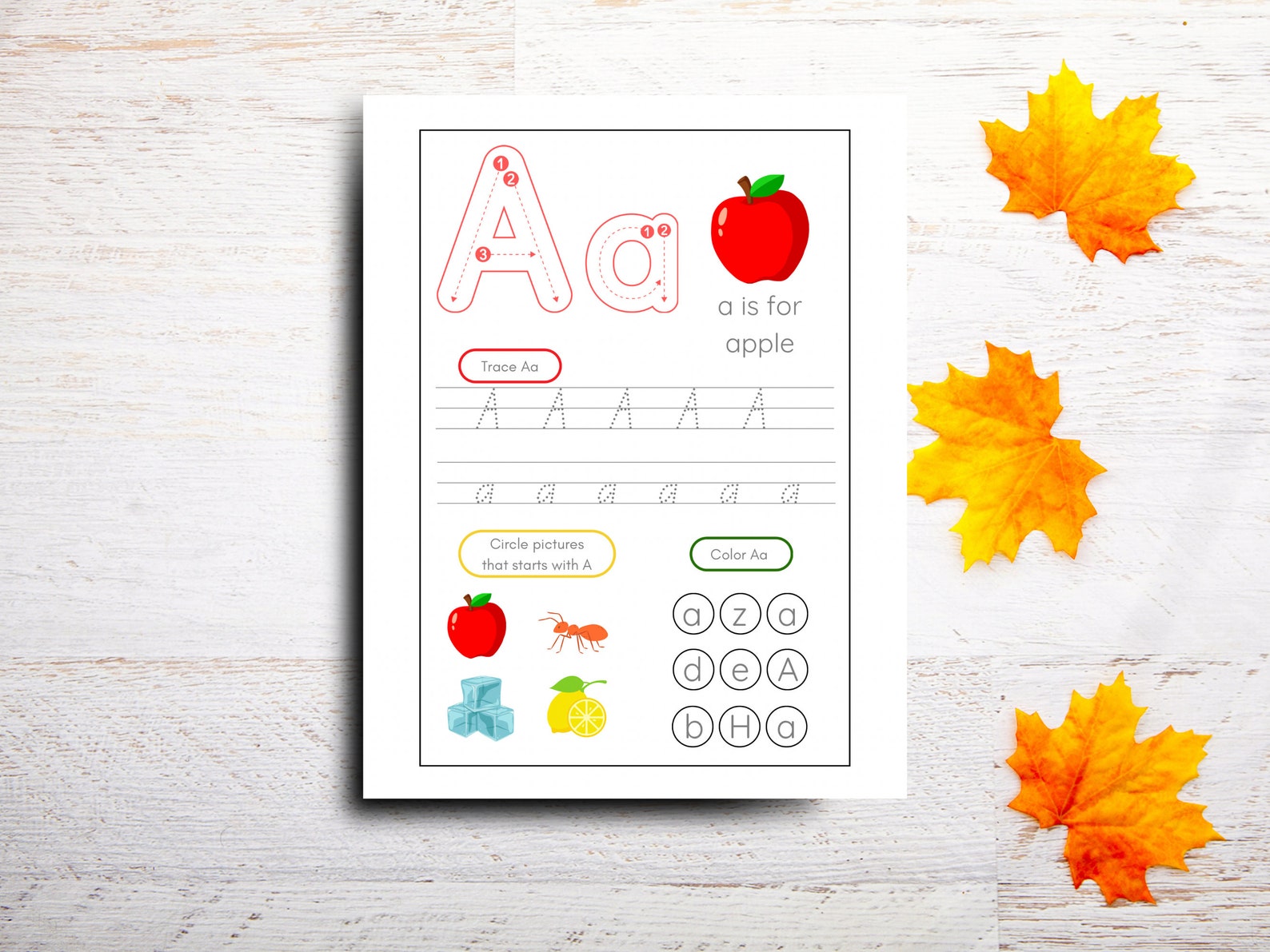 Alphabet 26 Letters Worksheets ABC Tracing Practice Worksheet Preschool ...