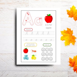 Alphabet 26 Letters Worksheets ABC Tracing Practice Worksheet Preschool ...