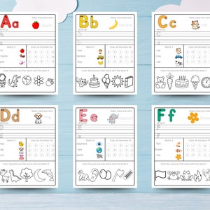 26 Uppercase Lowercase Alphabet Worksheet Learn ABC Tracing Worksheet ...
