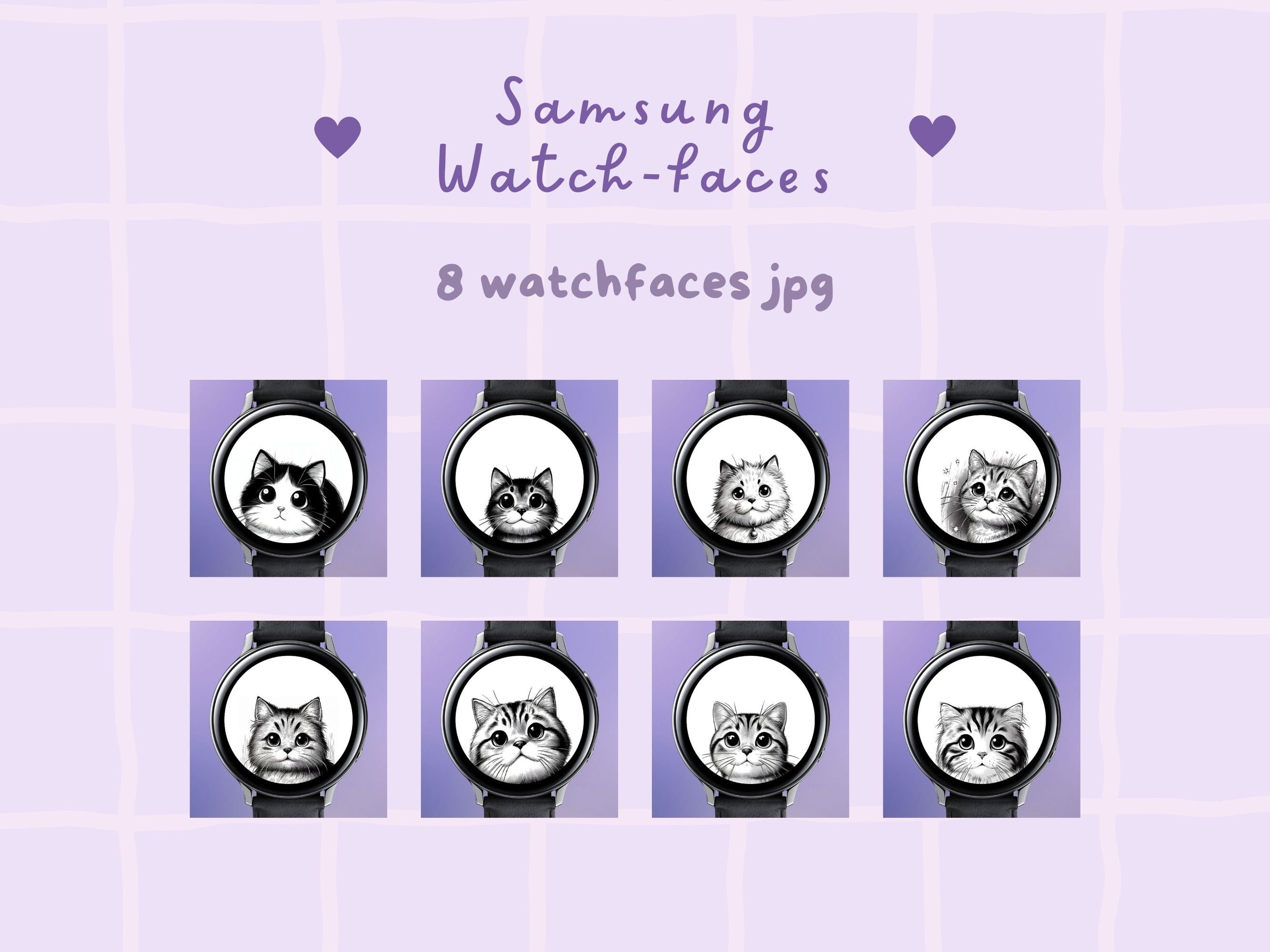 Samsung Watch Face Cute Cat Wallpaper Samsung Galaxy Watch Face Cute ...