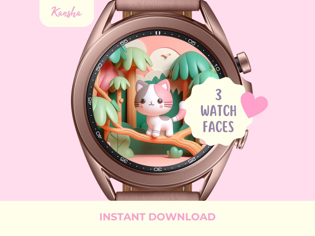 Samsung Watch Face Cute Cat Wallpaper Samsung Galaxy Watch Face Cute ...