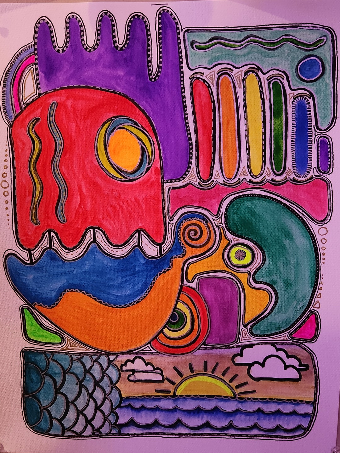 Pacman Sunrise on a Ship - Etsy