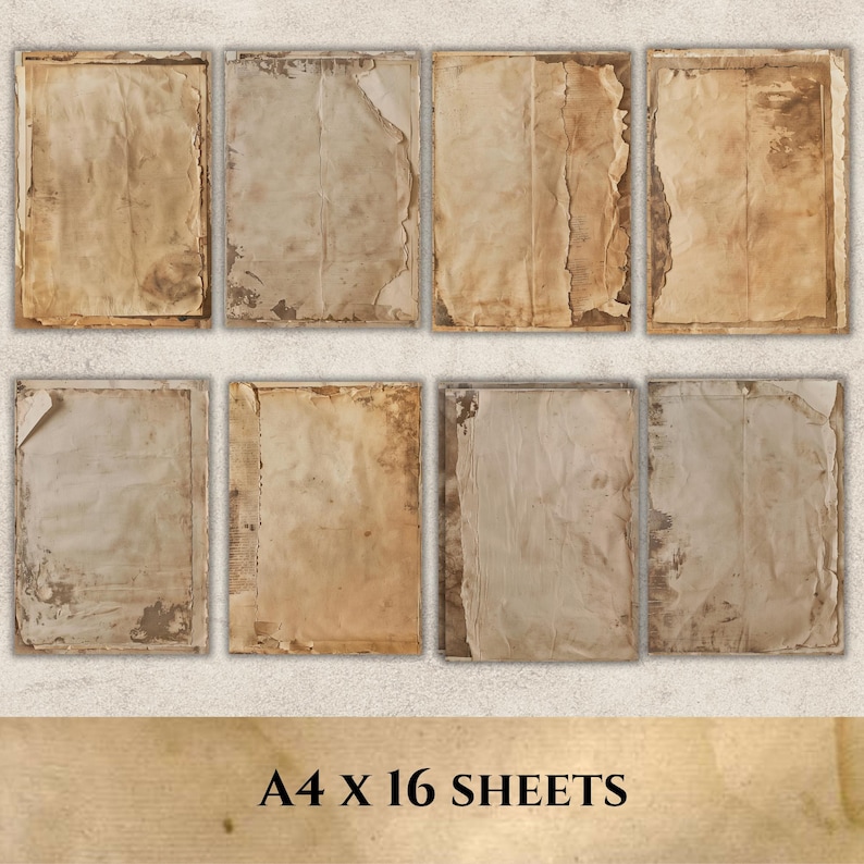 Vintage Background Paper, Vintage, Old Papers, Digital, Junk Journal ...