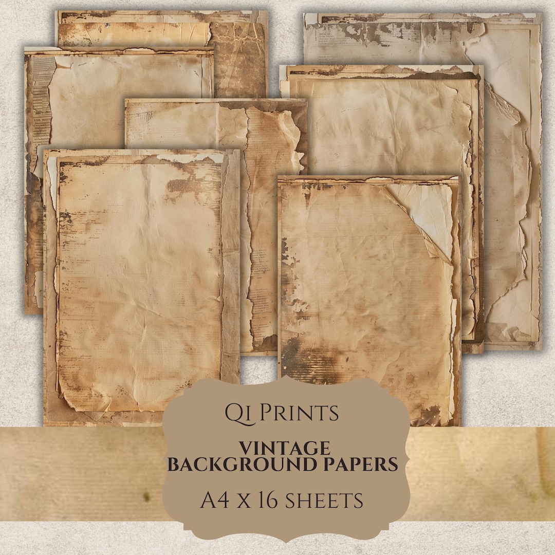 Vintage Background Paper, Vintage, Old Papers, Digital, Junk Journal ...