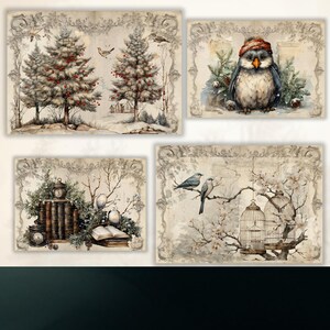 Christmas Digital Papers, Grey Christmas Prints, Instant Digital ...