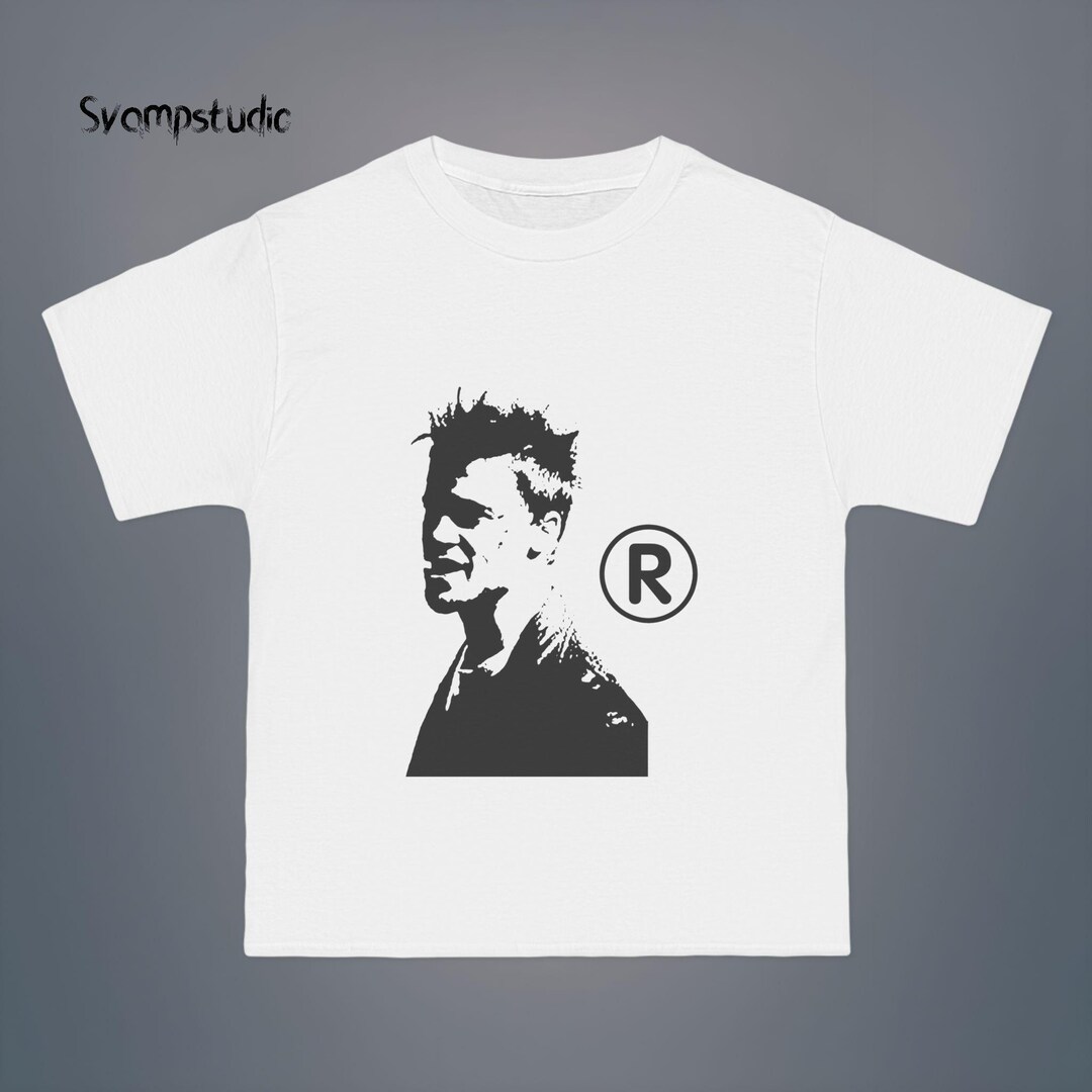 Tyler Durden Fight Club Tee - Vintage Style Brad Pitt Graphic -movie ...