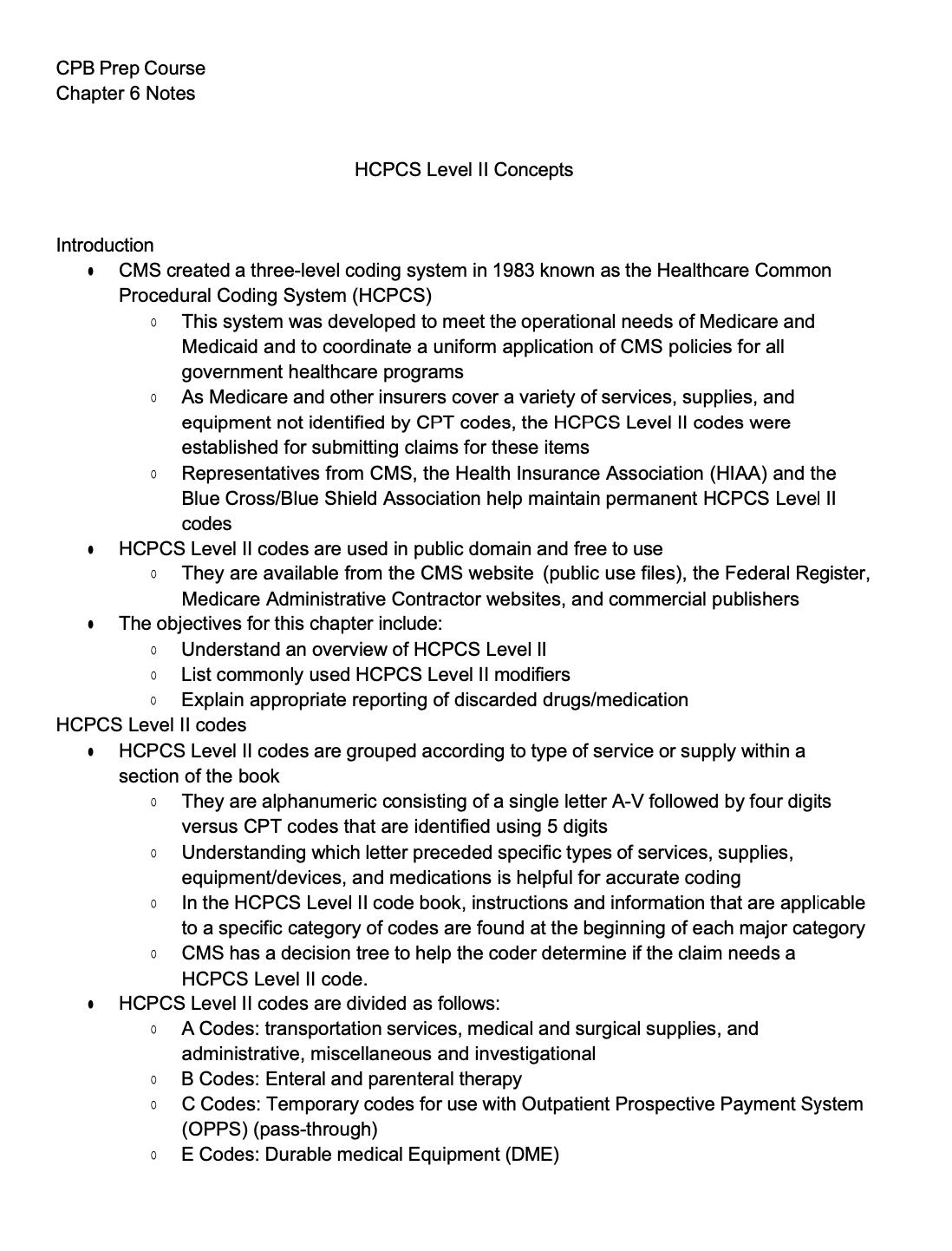 CPB Exam Prep: Medical Billing & Coding Course Notes (ch 1-7) - Etsy