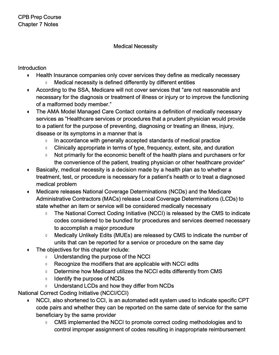 CPB Exam Prep: Medical Billing & Coding Course Notes (ch 1-7) - Etsy