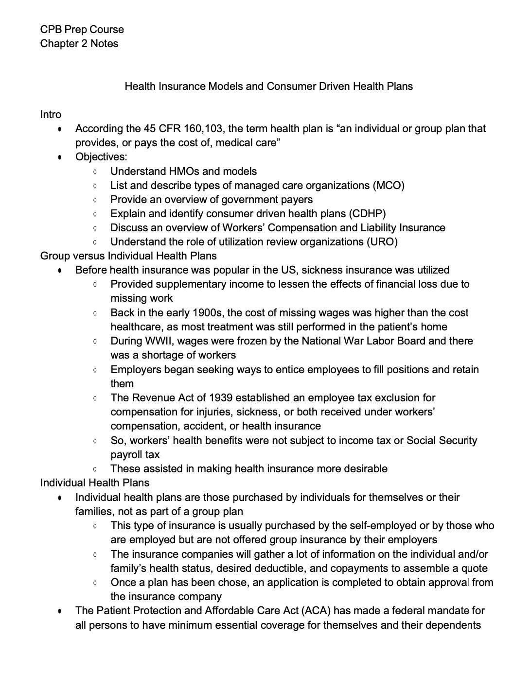 CPB Exam Prep: Medical Billing & Coding Course Notes (ch 1-7) - Etsy