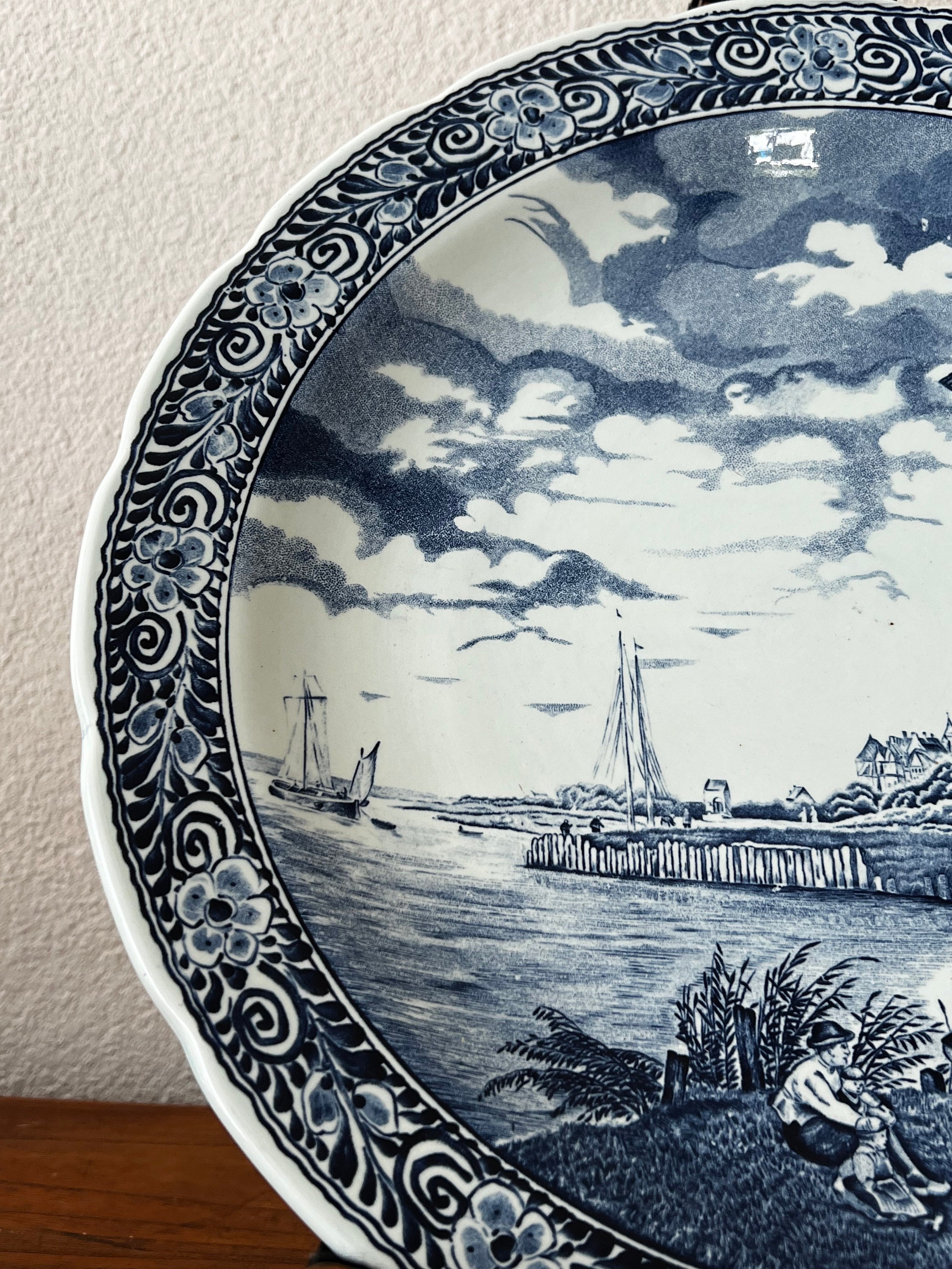 Royal Sphinx by Boch Belgium Delfts Holland 15.5 Large Decorative ...