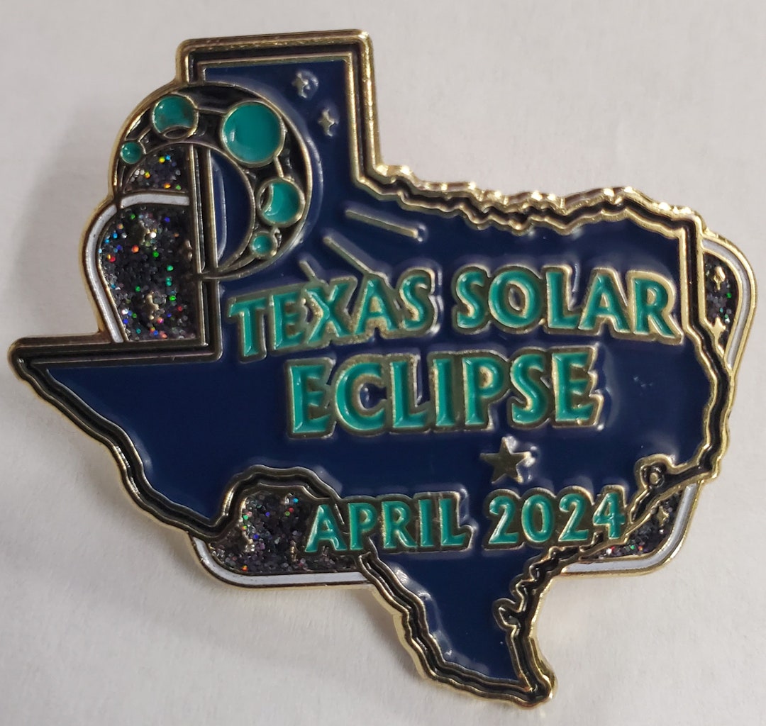 Texas Solar Eclipse Enamel Pin - Etsy
