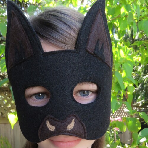 Black Bat Mask Halloween Mask Bat Costume Accessory - Etsy