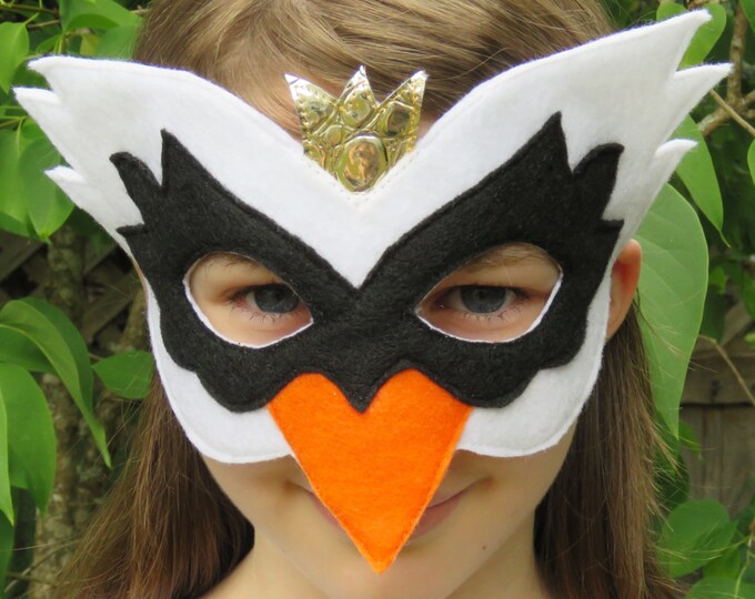 Felt Swan Mask Bird Mask Masquerade Swan Costume Mardi - Etsy