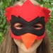Felt Cardinal Mask Bird Mask Cardinal Costume Red Bird Halloween Mask ...