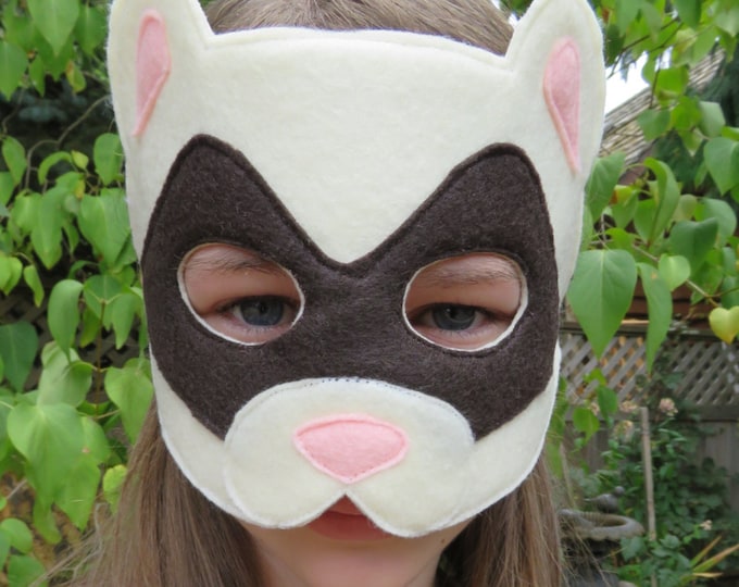 Ferret Mask - Weasel Mask - Woodland Animal Costume - Pretend Play ...