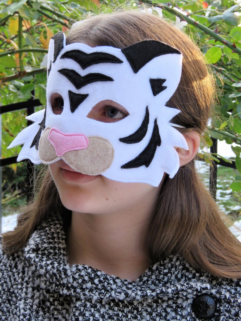 White Tiger Mask Siberian Tiger Mask Tiger Costume Cat | Etsy
