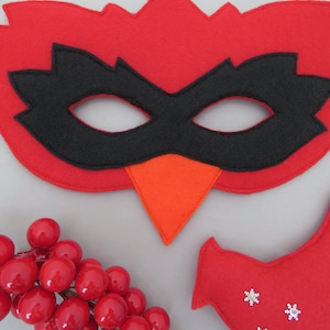 Felt Cardinal Mask - Bird Mask - Cardinal Costume - Red Bird ...