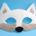 Arctic Fox Mask Fox Mask Arctic Wolf Fox Costume - Etsy