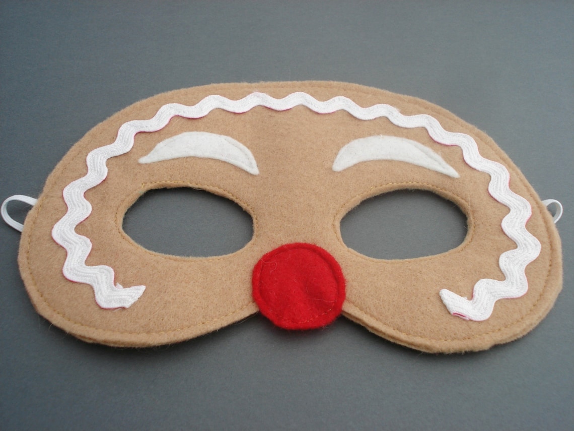 Cookie Mask Gingerbread Man Mask Felt Mask Christmas - Etsy