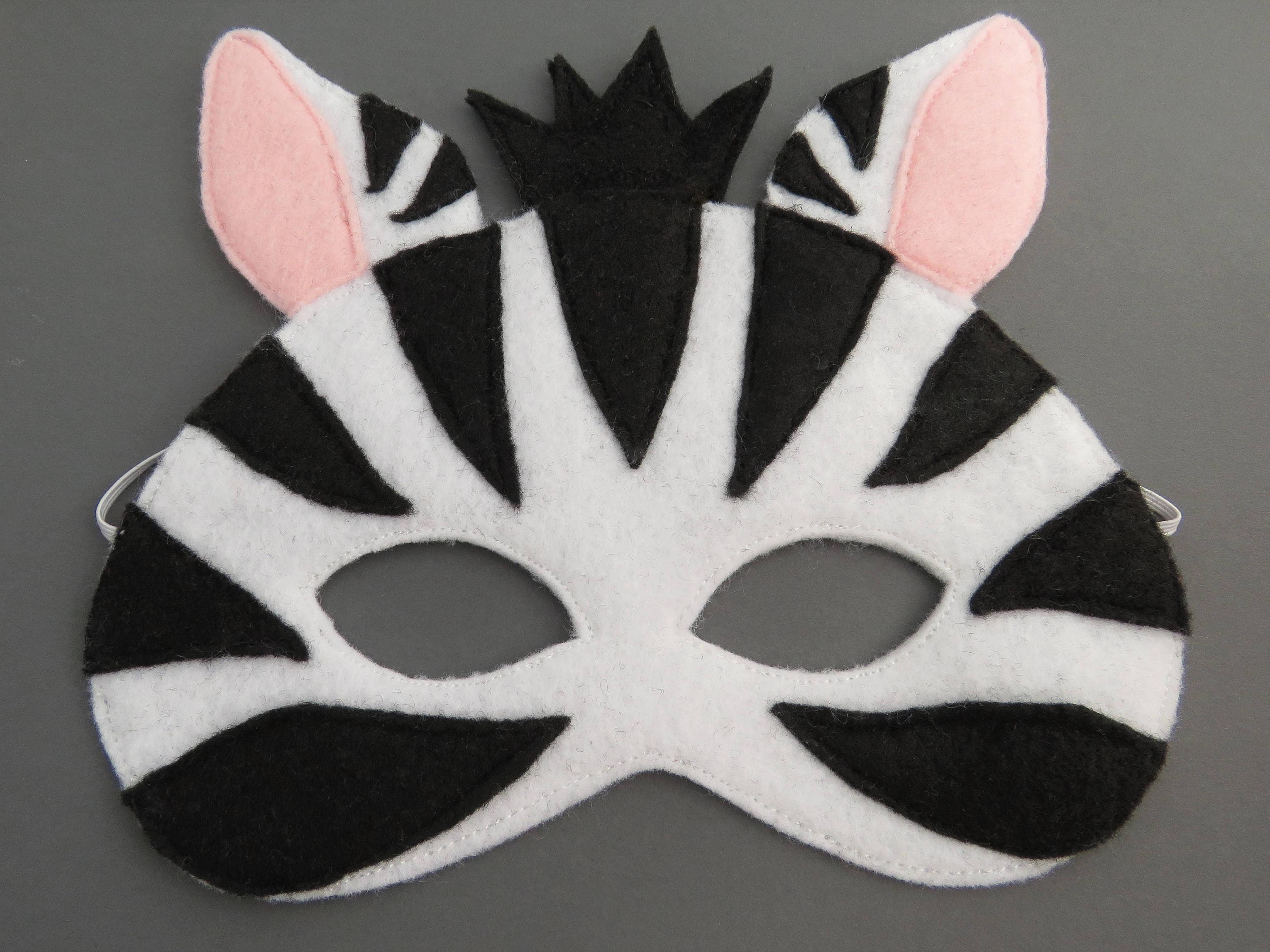 Felt Zebra Mask Zebra Costume Safari Animal Mask Zoo | Etsy