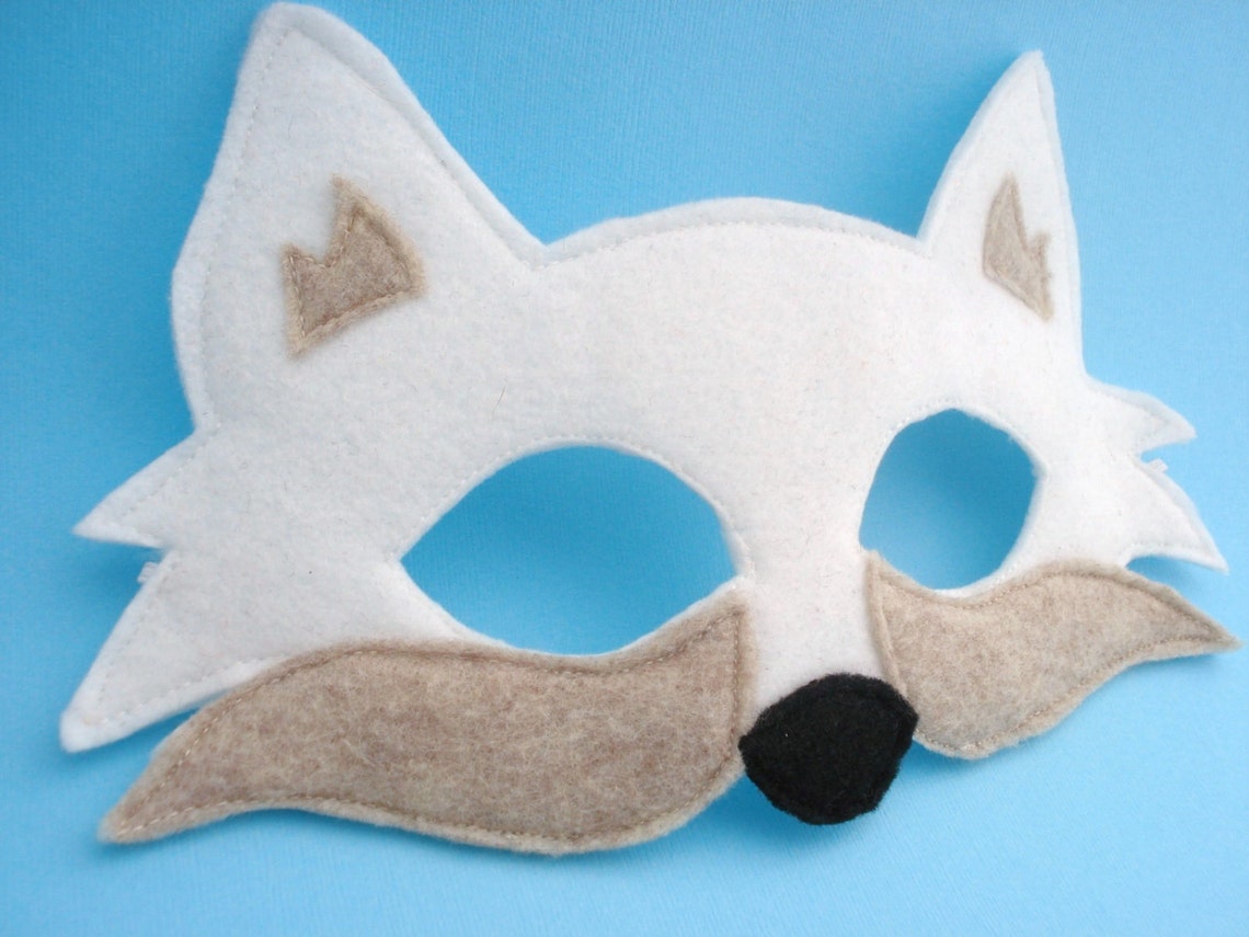 Arctic Fox Mask - Fox Mask - Arctic Wolf - Fox Costume - Woodland ...