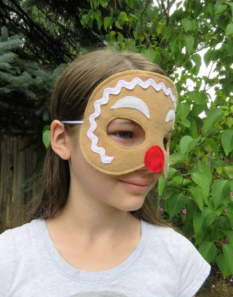 Cookie Mask Gingerbread Man Mask Felt Mask Christmas - Etsy