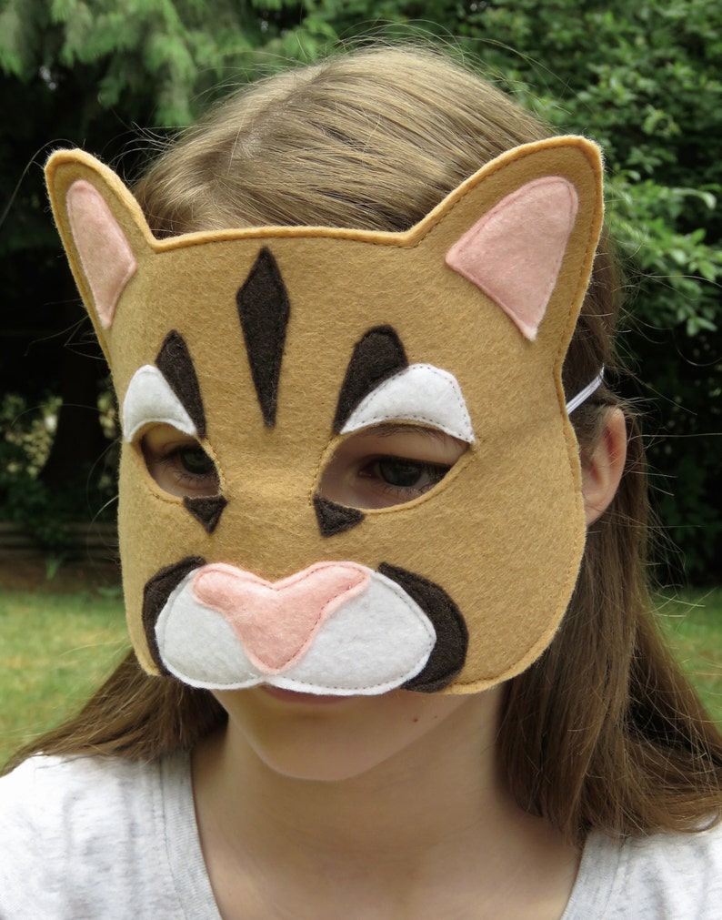 Cat Mask - Cougar Mask - Mountain Lion - Puma - Jungle Cat - Wild Cat ...