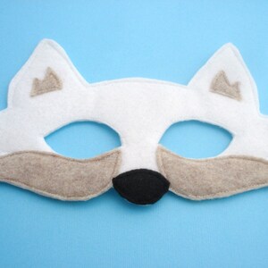 Arctic Fox Mask - Fox Mask - Arctic Wolf - Fox Costume - Woodland ...