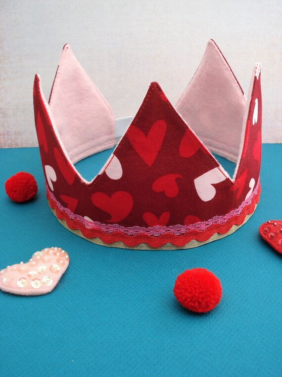 Queen of Hearts Crown Heart Crown Birthday Party Crown | Etsy