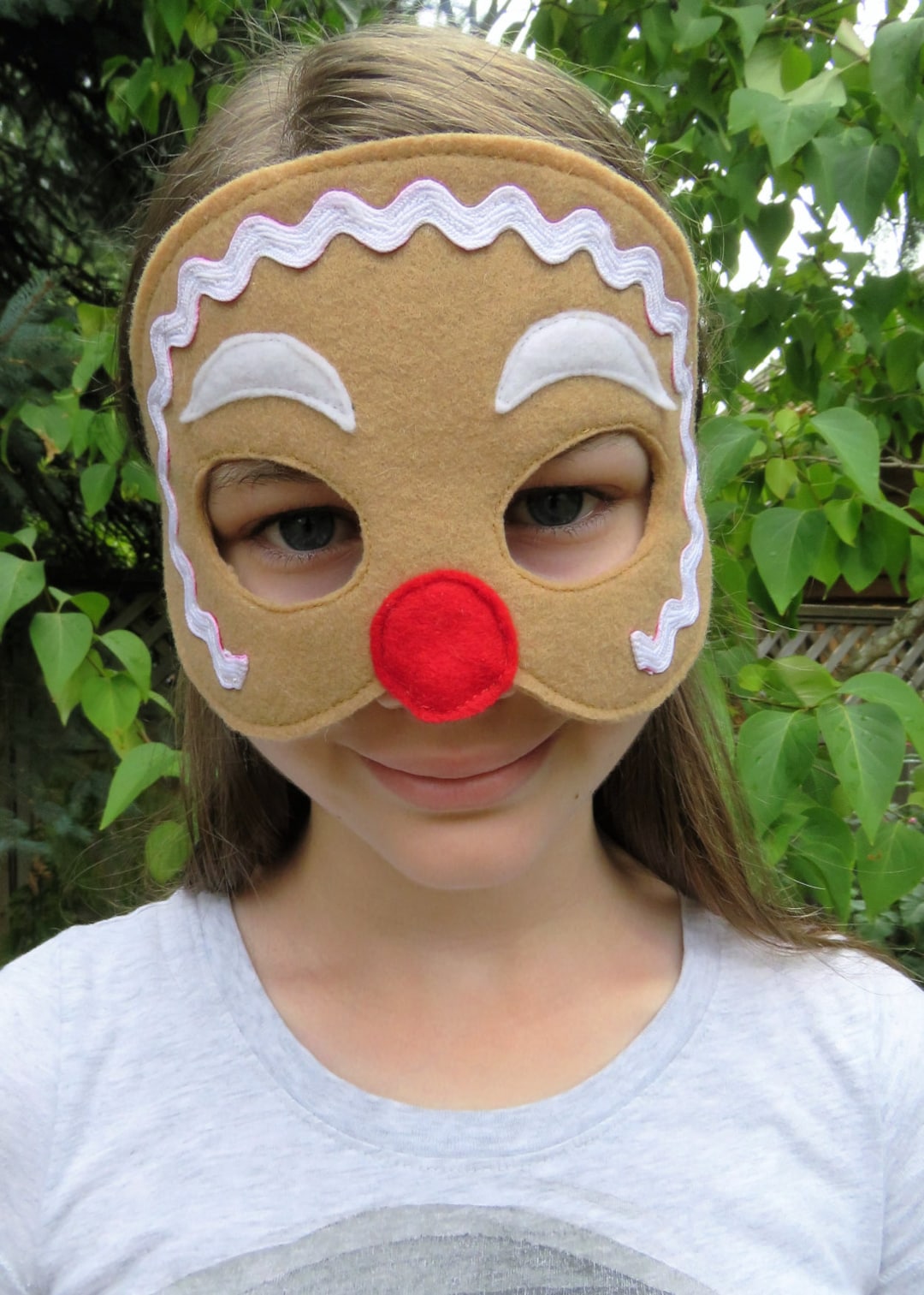 Cookie Mask - Gingerbread Man Mask - Felt Mask - Christmas Costume ...