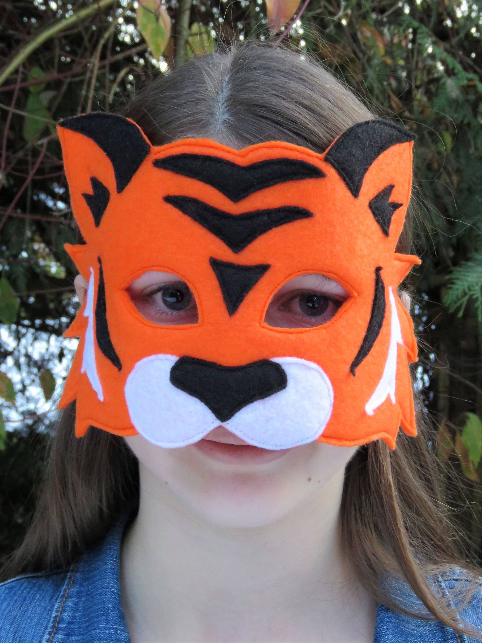 Felt Tiger Mask Orange Tiger Mask Cat Mask Tiger Costume | Etsy