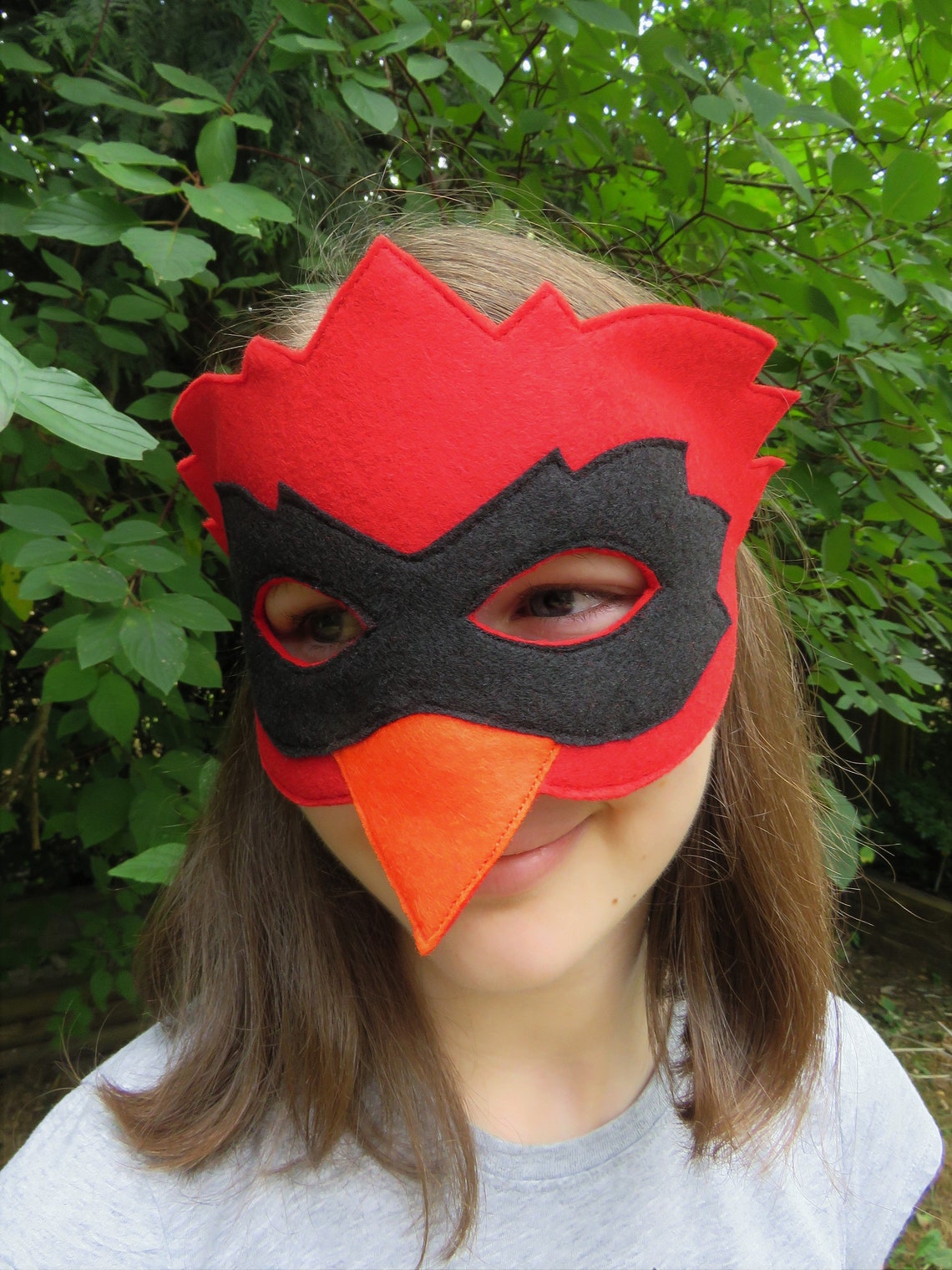 Felt Cardinal Mask - Bird Mask - Cardinal Costume - Red Bird ...