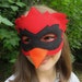 Felt Cardinal Mask Bird Mask Cardinal Costume Red Bird Halloween Mask ...